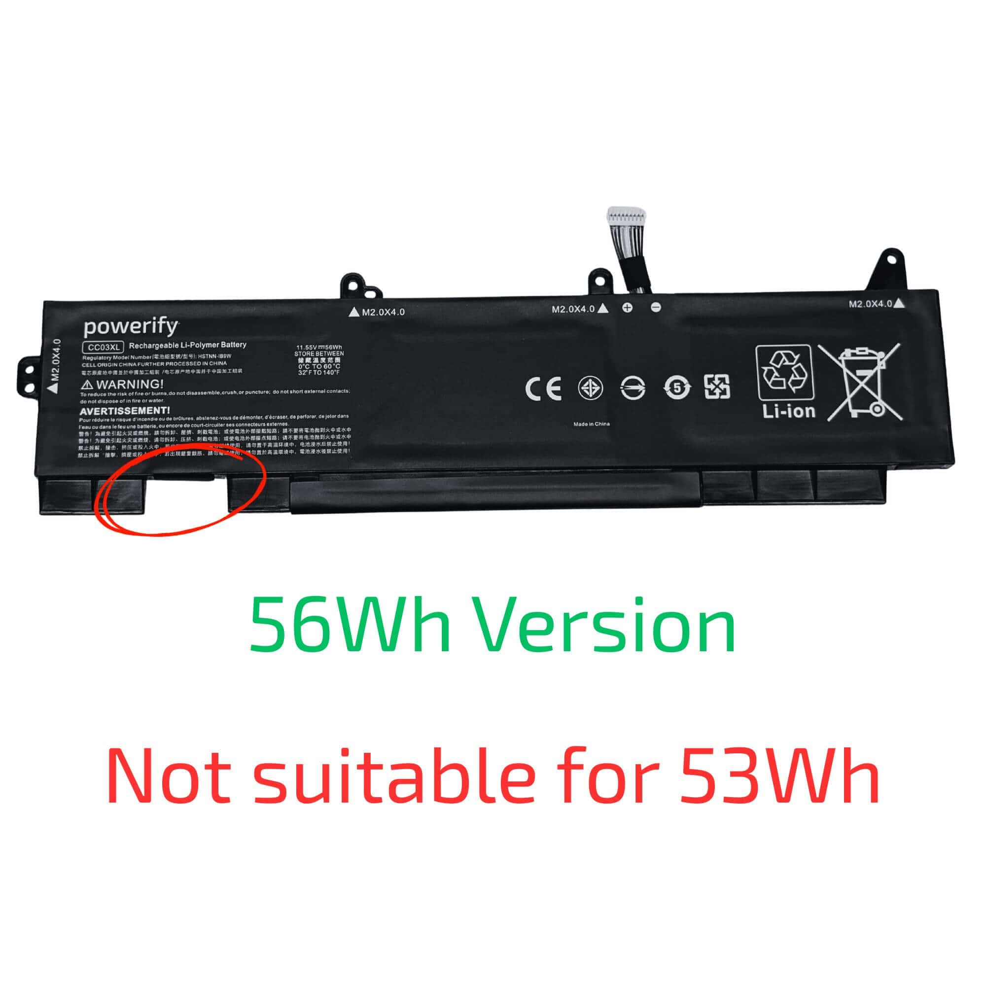 Buy HP EliteBook 850 G7 Replacement Battery 56Wh CC03XL